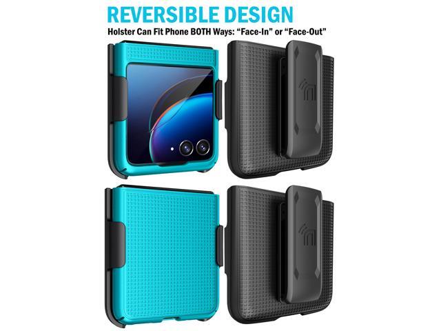 Aqua Teal Mint Hard Case and Belt Clip for Motorola RAZR Plus (2023 ...