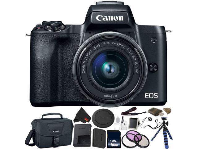 Canon EOS M50 Mirrorless Digital Camera with 15-45mm Lens Bundle with ...