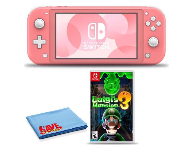 Nintendo Switch Lite (Coral) Bundle with Cleaning Cloth and Luigi's ...
