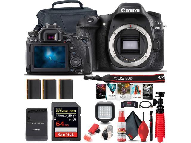 Canon EOS 80D DSLR Camera (Body Only) (1263C004) + 64GB Card + Case Pro ...