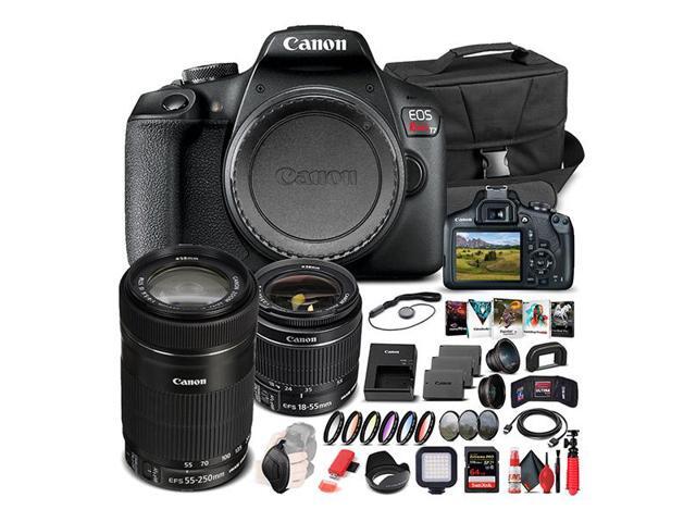 Canon EOS Rebel T7 Camera W/ 18-55mm and EF-S 55-250mm Lens - Advanced ...