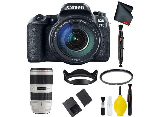 Canon EOS 77D DSLR Camera with 18-135mm USM Lens Basic Kit w/ Bonus 70 ...