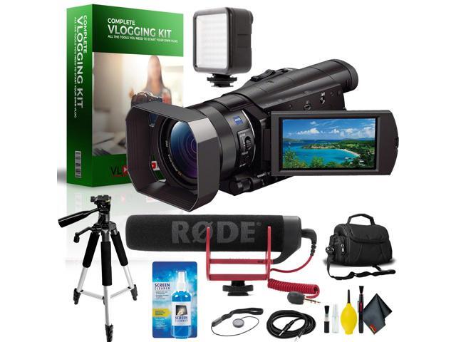Sony FDR-AX100 4K Ultra HD Camcorder Complete Vlogging Equipment Kit ...