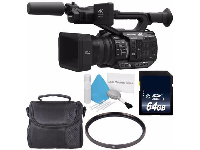 Panasonic AG-UX90 4K/HD Professional Camcorder + 64GB SDXC Class 10 ...