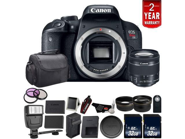 Canon EOS Rebel T7i Digital SLR Camera with 18-55mm Lens - Bundle with ...