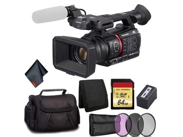 Panasonic 4K Camcorder - Bundle Kit with 64GB Memory Card + 3 Pc Filter ...