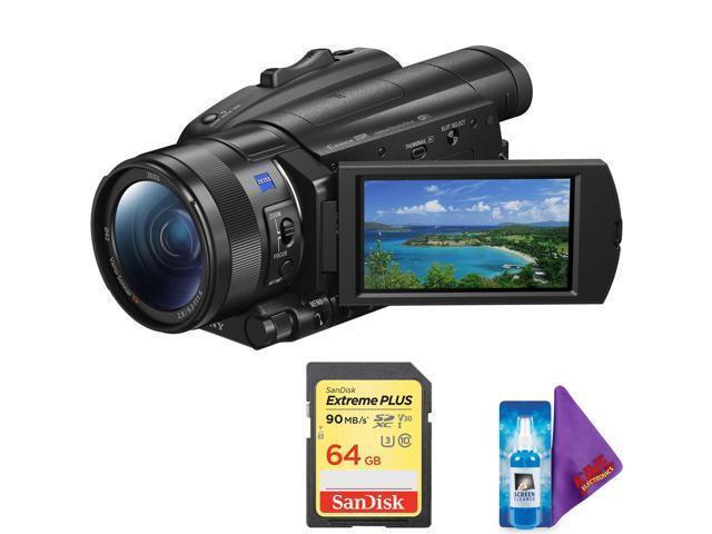 Sony FDR-AX700 4K Camcorder + Pro Memory Card - Newegg.com