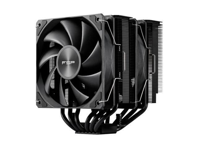 FSP MP7 Dual Tower CPU Cooler, Dual 120mm PWM Fans, 6 Copper Heat Pipes ...