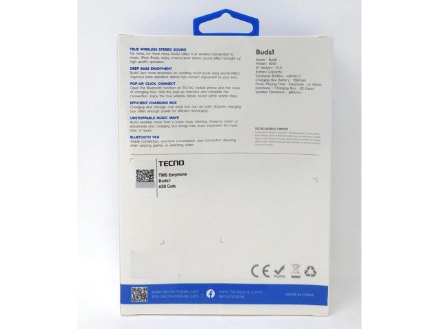 TECNO TWS BD01 Magnetic Wireless Bluetooth Earbuds Neckband with ...