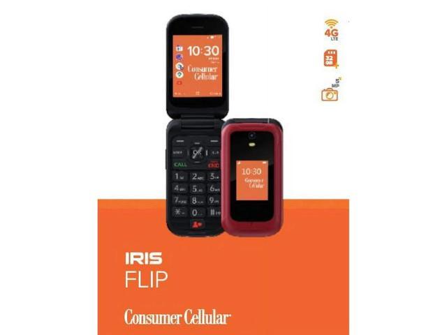 Used - Like New: Consumer Cellular Iris 4G LTE 8GB 3.2 in 1GB RAM Flip ...
