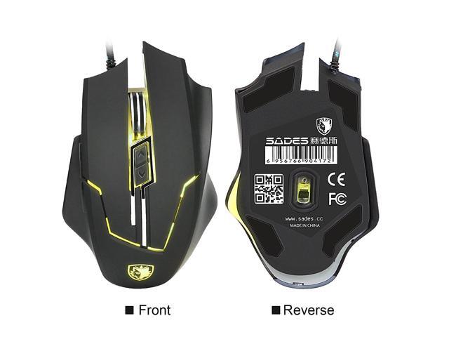 SADES Q7 Gaming Mice 6 Buttons Professional LED Optical USB Wired ...