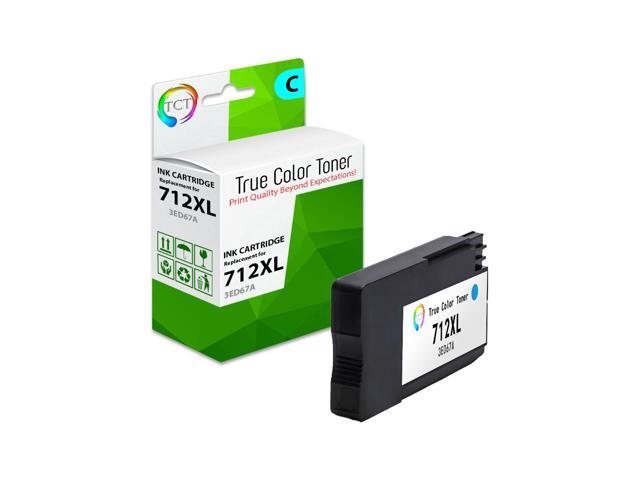 TCT 712XL Cyan Ink Cartridge - Premium Compatible Replacement for HP ...