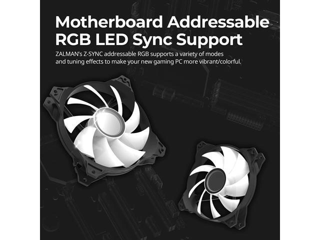 Zalman IF120 Infinity Mirror ARGB 120mm Case Fans, Silent 3-Pin ...