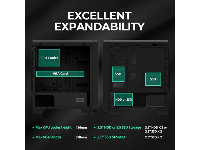 Questions & Answers: Zalman S2 TG ATX Mid Tower Desktop PC Case, 3 x ...