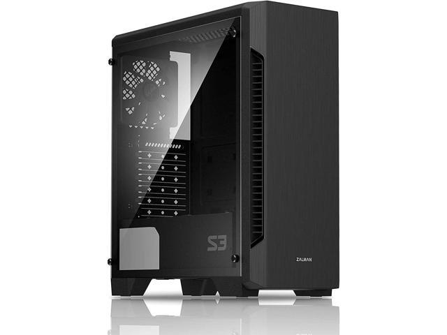 Zalman S3 TG ATX Mid Tower Desktop PC Case, 3 x 120mm Fans included ...