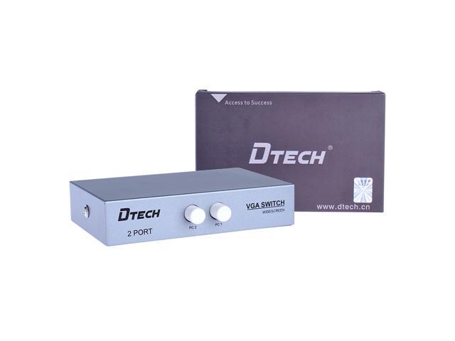 DTECH 2 Input 1 Out VGA Video Switch Box 2 PCs Share 1 Monitor Supports ...