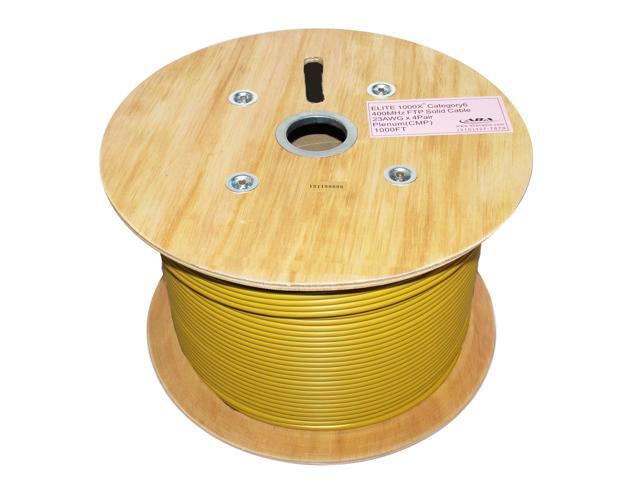 Elite Cat6 Shielded Plenum (CMP), 1000ft, 550MHz, 23AWG, F/UTP, Solid Pure Copper, UL Certified ...