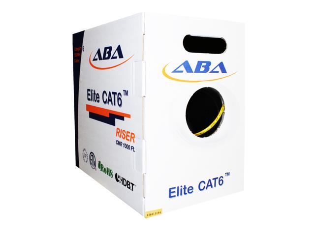 Elite Cat6 Riser (CMR), 1000ft, 550MHz, 23AWG, UTP, Solid Bare Copper ...