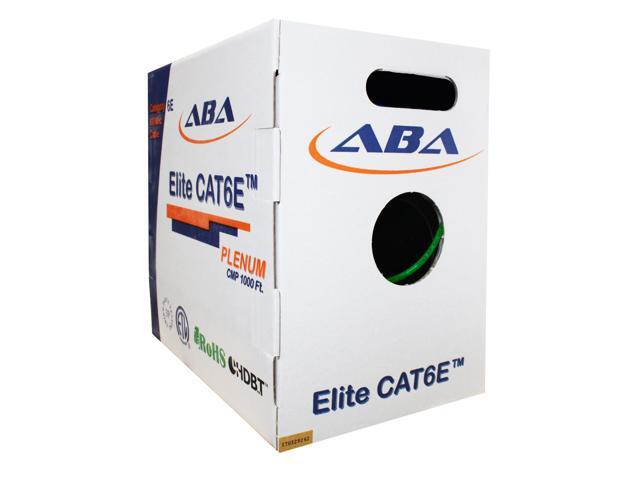 Elite Cat6e Plenum (CMP), 1000ft, 600MHz, 23AWG, UTP, Solid Pure Copper ...