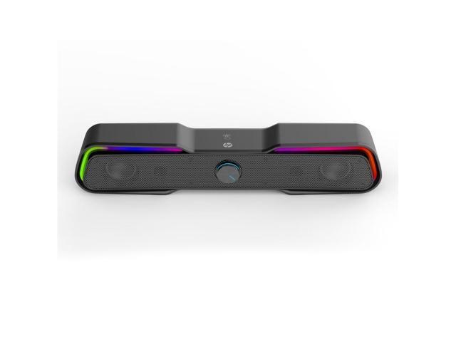 HP - USB Soundbar with Stereo Sound and RGB Backlighting, Black - Newegg.ca