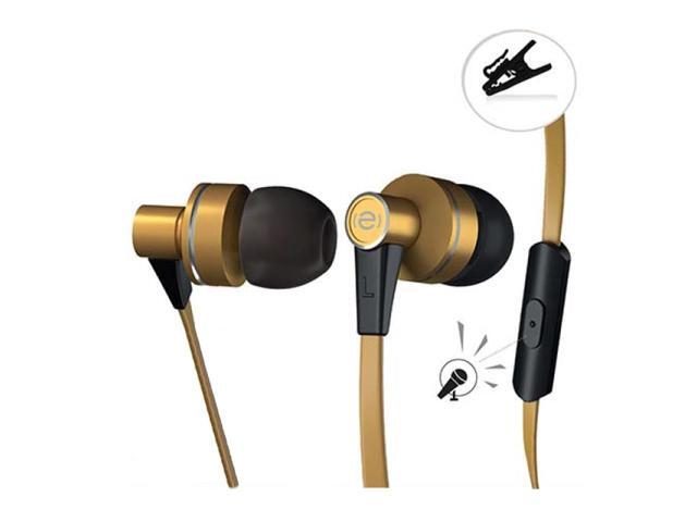 Escape Platinum EHP092 Hands-free Metal Earphones with Microphone Gold ...