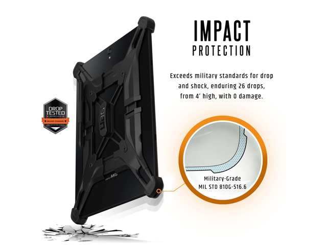 UAG Rugged Exoskeleton Universal Android Tablet Case [Black] with Stand ...