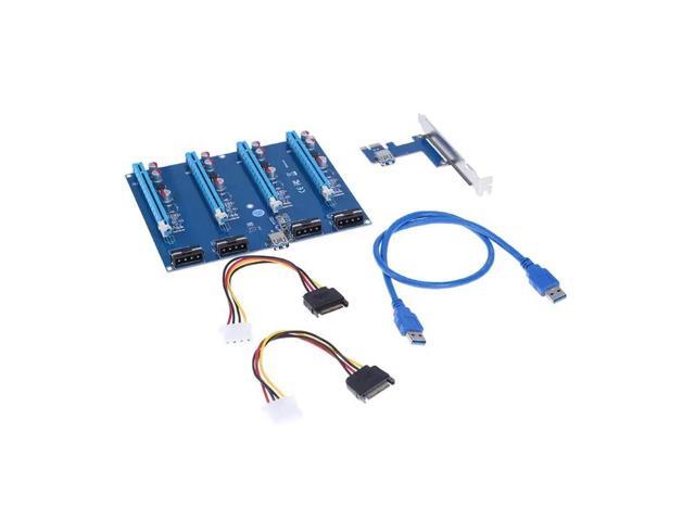 PCI-E X1 TO 4PCI-E X16 Expansion Kit 1 to 4 Port PCI Express Switch ...