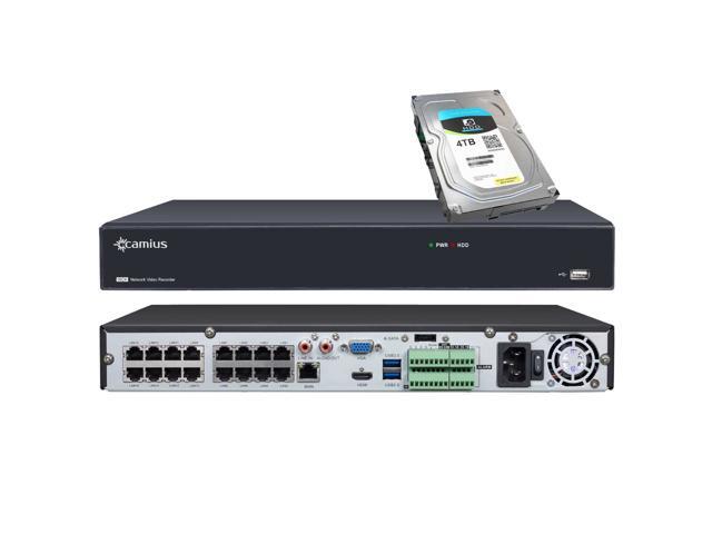 Camius 4K 16 Channel NVR, 16 PoE LAN Ports for Camius PoE camera Plug-N ...