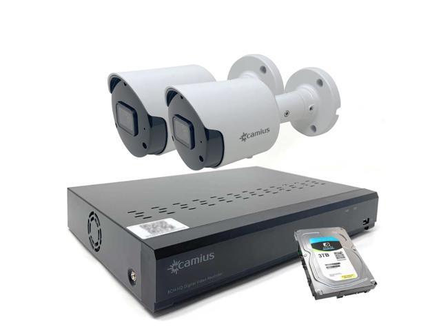 Camius 4K 8 Channel DVR Kit with hard drive 3TB, 2 pcs 4K Analog BNC ...