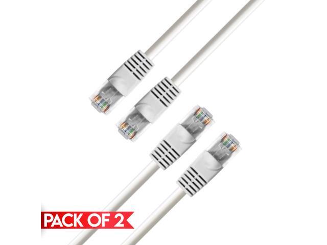 Cmple - [2 PACK] 3 Feet Cat5e Ethernet Cable, Network Patch Cord, LAN ...