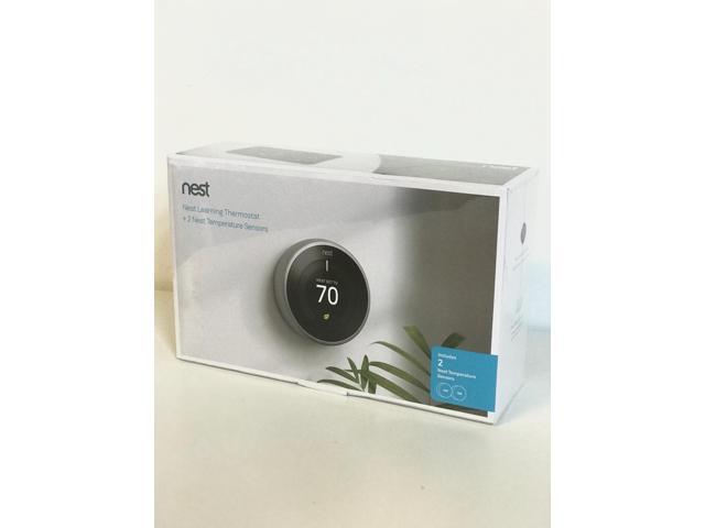Nest Smart Learning Wi-Fi Programmable Thermostat, 3rd Gen, Stainless ...
