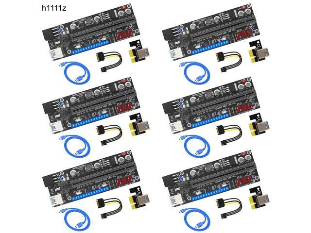 6 PCS PCIE Riser for Video Card Riser PCI Express X16 Extender PCI-E 1X ...