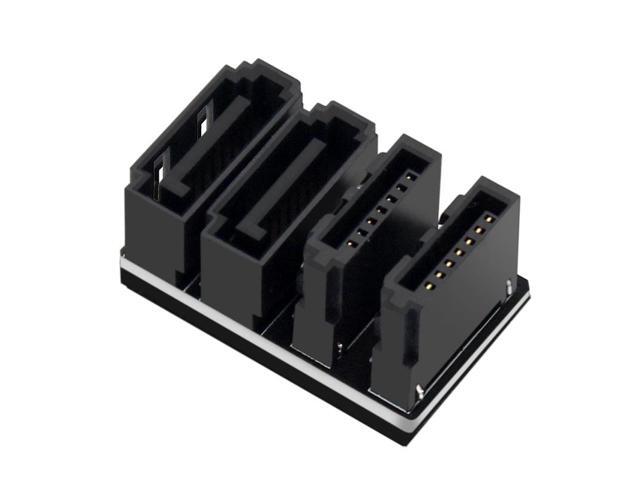 Dual SATA 7Pin 180 Degree Steering Adapter SATA F/M 180 Degree Angled ...