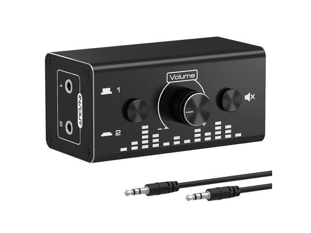 3.5mm Jack Audio Switch, 2 In 1 Out / 1 In 2 Out Audio Switcher Audio ...