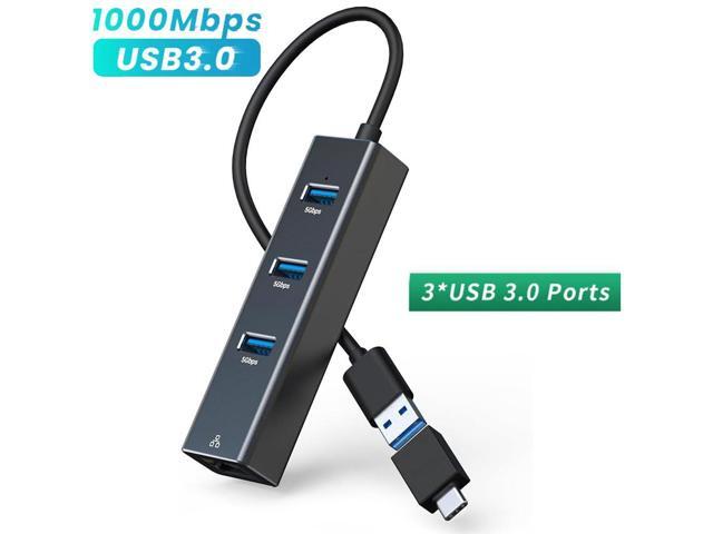 USB 3.0 to Ethernet Adapter, 4-in-1 USB 3.0 Hub with Ethernet Adapter ...