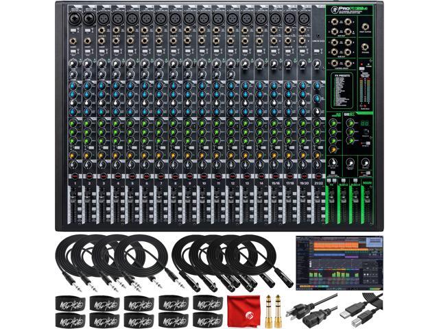 Mackie ProFX22v3 22-Channel Unpowered Mixer USB Bundle with Waveform ...