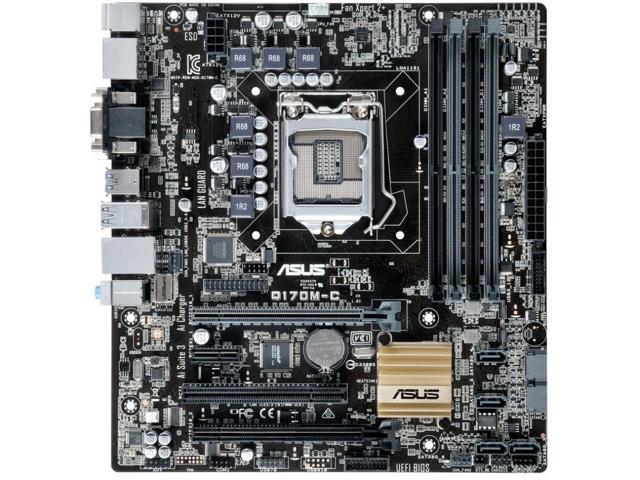 Asus Q170M-C/CSM Desktop Motherboard - Intel Q170 Chipset - Socket H4 ...
