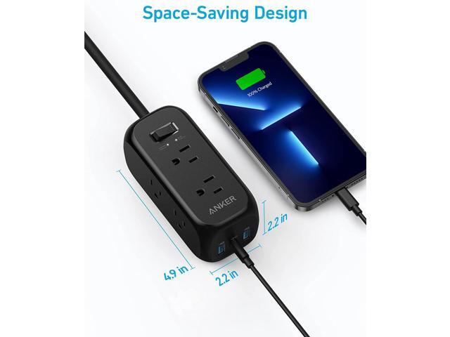 Anker 332 USB C Power Strip Surge Protector(300J),6 Outlets and 20W Power Delivery for iPhone 14 ...