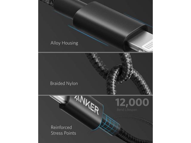 Anker iPhone 12 Charger Cable, New Nylon USB-C to Lightning Charging ...