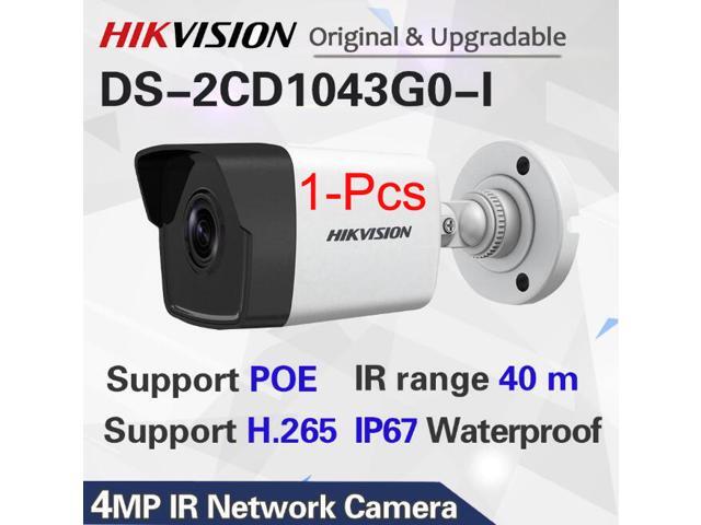 Hikvision 4MP Outdoor PoE IP Camera DS-2CD1043G0-I 2.8mm Fixed Lens ...