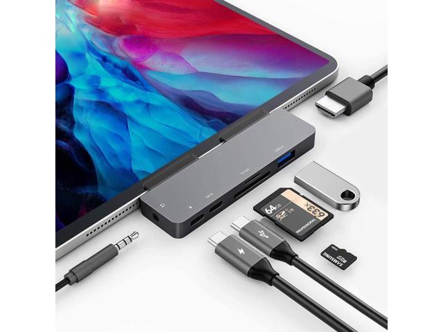 iPad Pro Docking Station, USB C Hub for iPad Pro, 7 in 1 Dongle Adapter ...