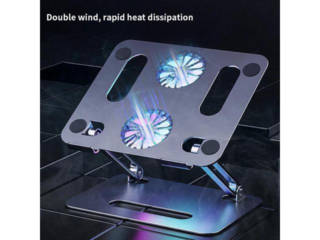 Aluminum Laptop Tablet Stand with Dual High-speed Cooling Fan ...