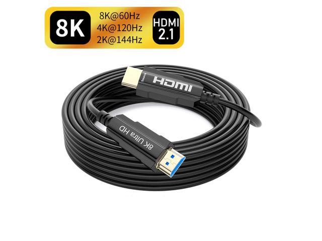 100ft Real 8K HDMI Fiber Optic Cable, LUOM Ultra High Speed 48Gbps HDMI ...