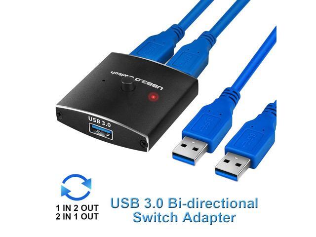 LUOM USB Switch KVM USB HUB 3.0 Switcher Selector, USB 3.0 Sharing ...
