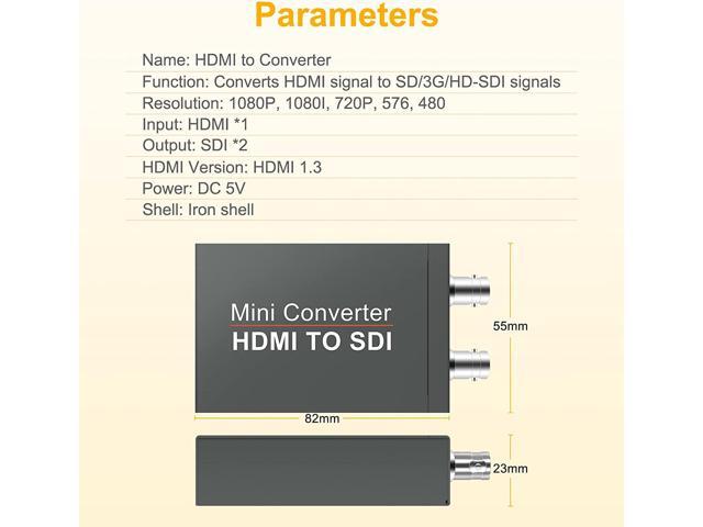 1080P@60Hz HDMI to Two SDI Converter,HDMI to SDI Adapter HDMI in to Two ...