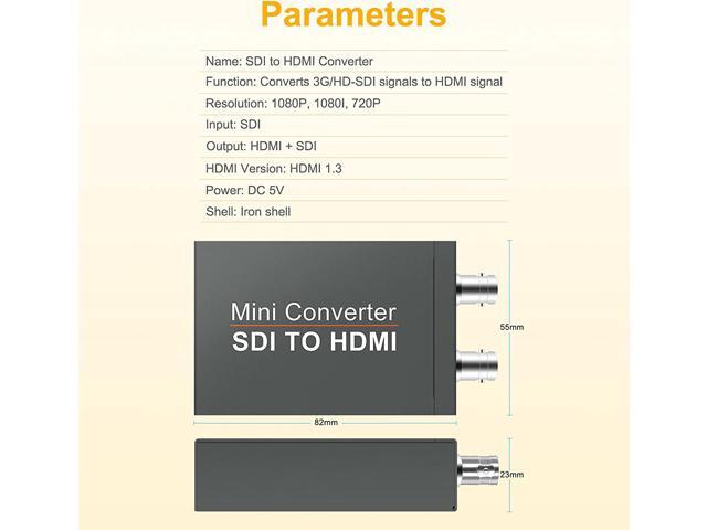 LUOM SDI to HDMI Adapter Converter for CCTV SD HD and 3G SDI Signals to ...