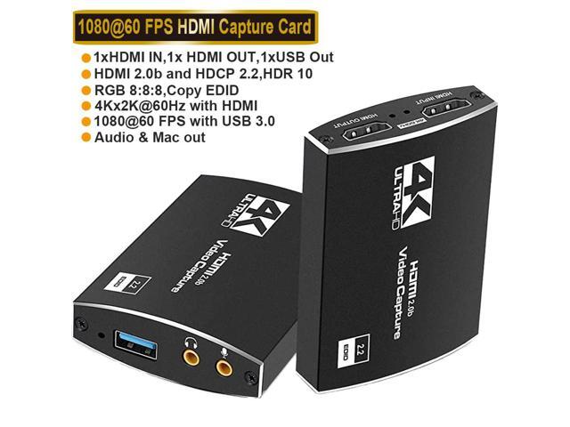 HDMI to USB3.0/Type-C Video Capture Card with Mic & 3.5mm Audio HD 4K ...