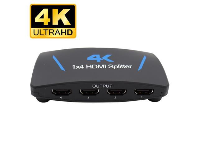 HDMI Splitter 1 in 4 Out -4K Hdmi Splitter 1x4 Ports v1.4 Powered 4K/2K ...