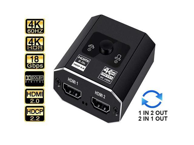 HDMI 2.0b Ultra 4K HD Bi-Directional Switch with HDMI Cable,4K@60Hz ...