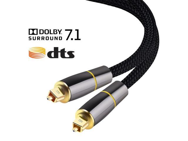 10 Feet Optical Audio Cable, Fiber Digital Optical SPDIF Toslink Cable ...